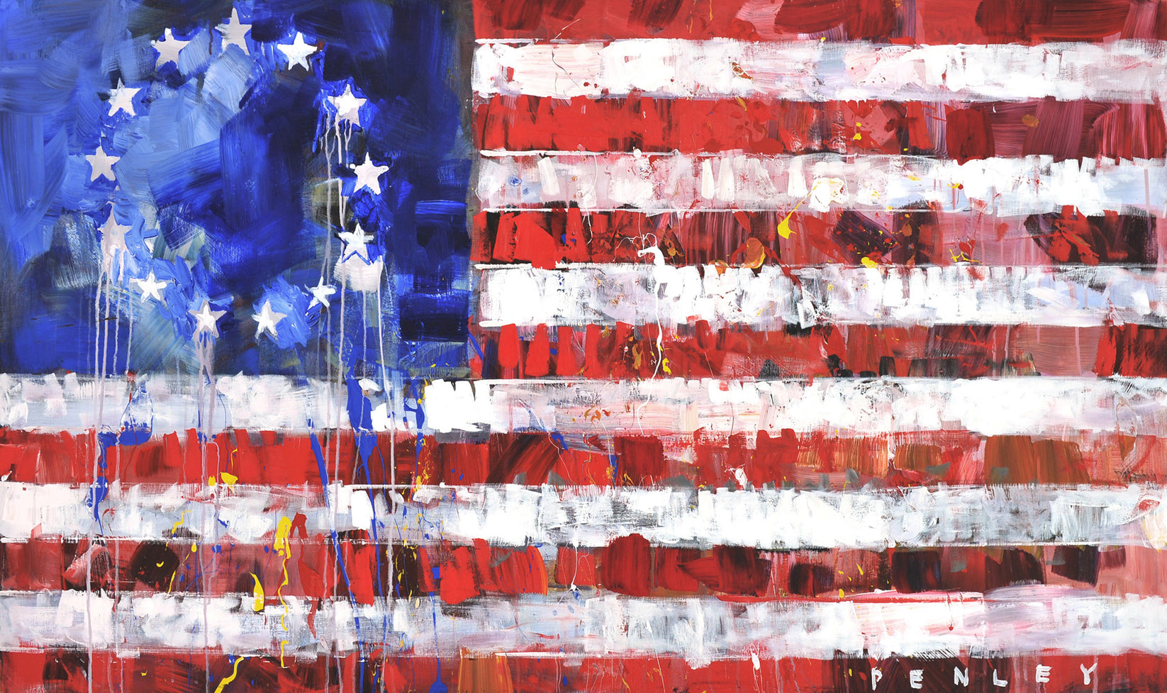 Colonial American Flag Painting on Canvas & Print for Sale | Penley Art Co.